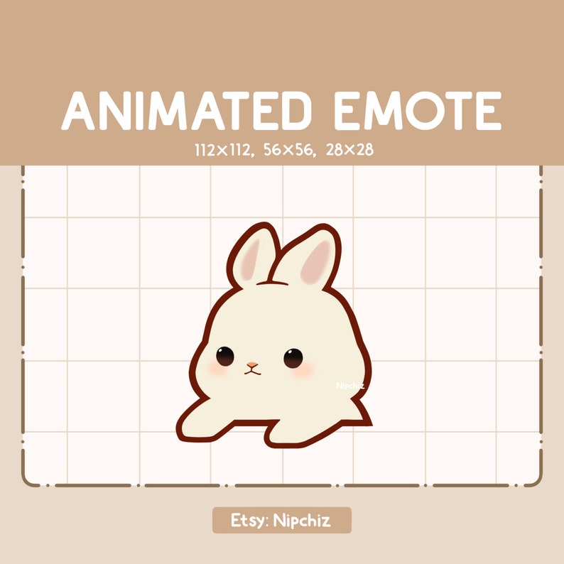 Animated Emote Adorable Cute Rabbit Slapping the Table/ Emote for ...