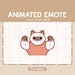 Animated Emote White Cat is Steering Wheel / Cartoon Driving Emote ...