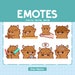 Chibi Highland Cow Emotes for Streaming - (8) Kawaii Emotes – Cute ...