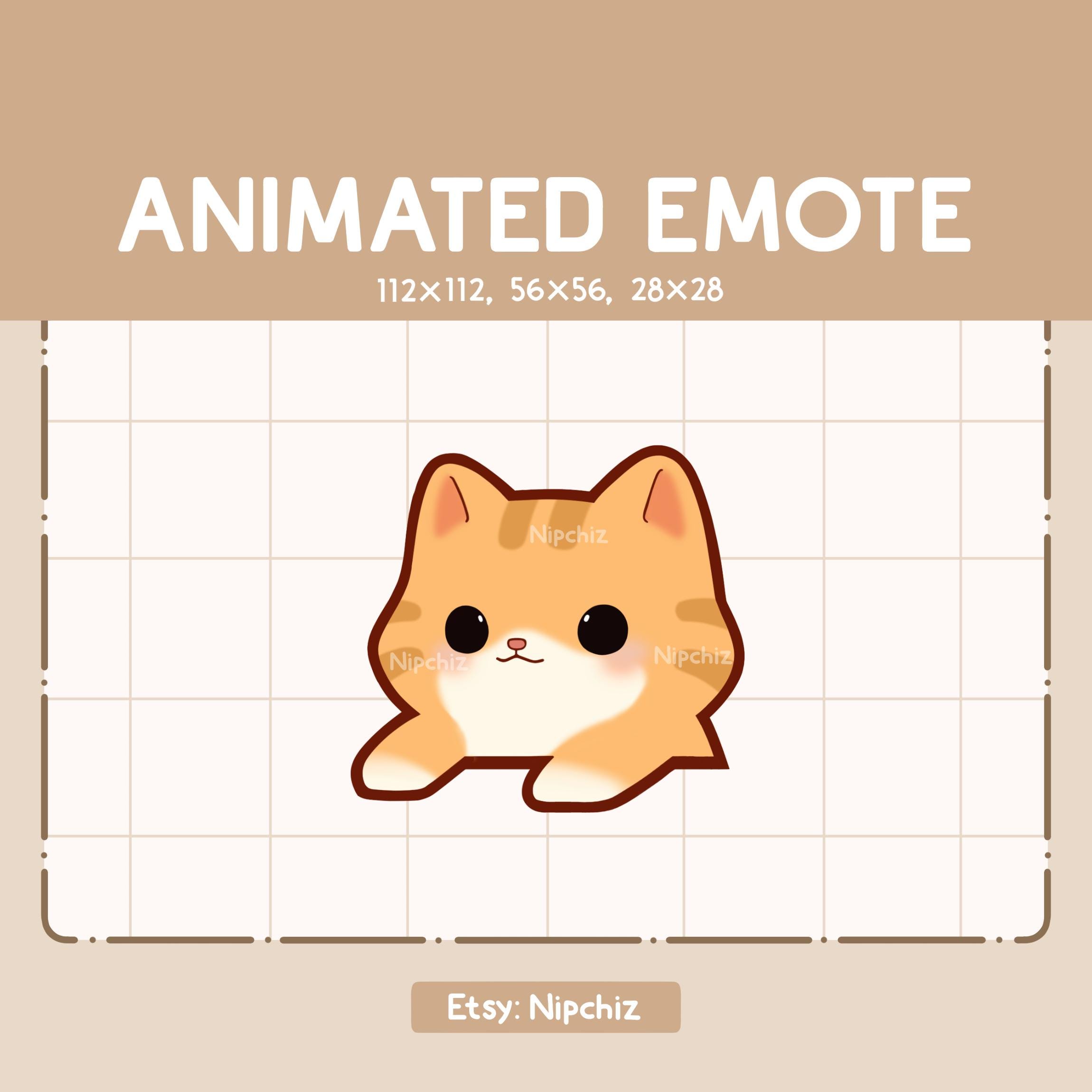 Animated Emote Orange Tabby Cat Slapping a Table / Cute Funny Emote ...
