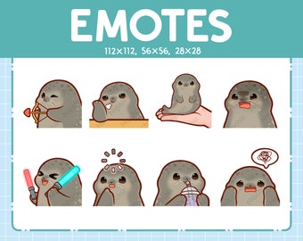 Emotes Baby Seals / 8 Cute Emotes for Streaming / Digital / - Etsy