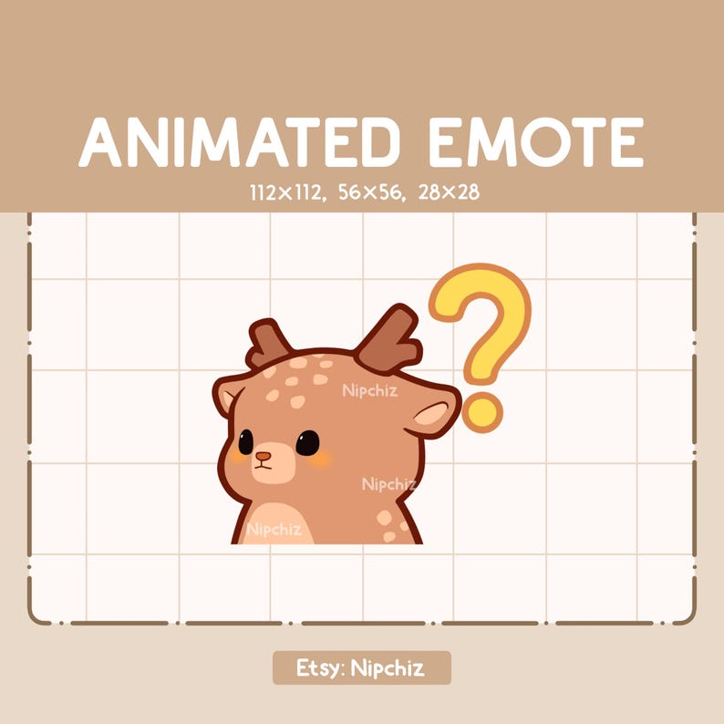 Animated Emote Confused Deer is Trying to Figure Something Out - Funny ...