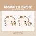 Animated Emote Chibi Cow Getting Pinched in the Cheek Cartoon Emote for ...
