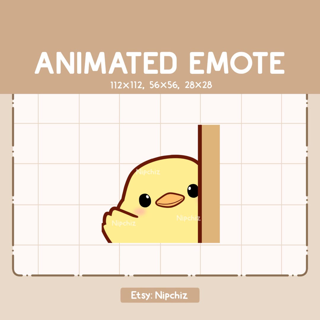 Animated Emote Chick is Greeting You by Waving His Hand From Behind a ...