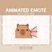 Animated Emote Cute and Adorable Capybara Getting Pinched in the Cheek ...