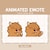 Animated Emote Adorable Raccoon Getting Pinched in the Cheek / Cartoon ...
