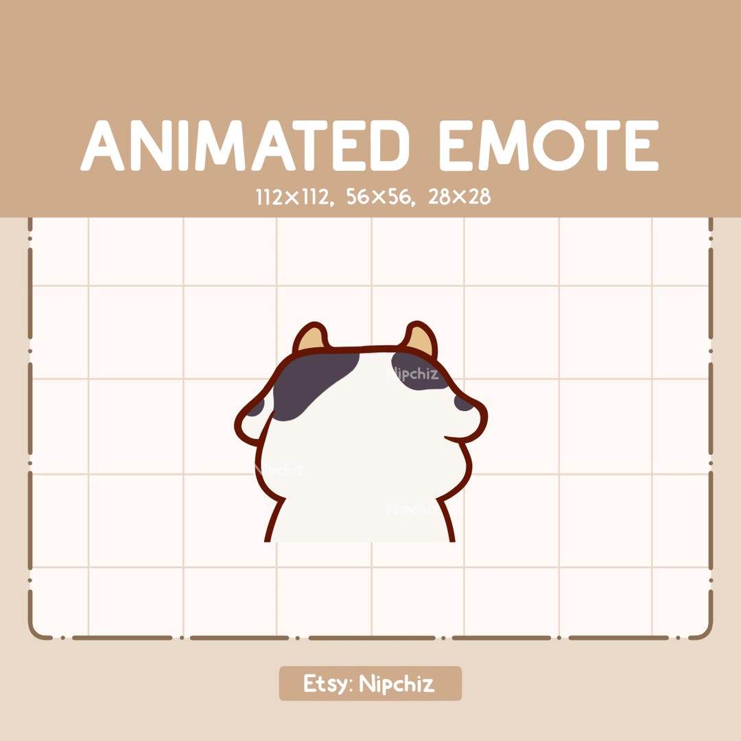 Animated Cute Cow Walking Away Emote/ Emote for Streamer / Cartoon ...