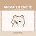 Animated Emote Cute Bored White Cat is Yawning / Emote for Streaming ...
