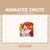 Animated Emote Chibi Siamese Cat is Clapping His Hand / Kawaii Emote ...
