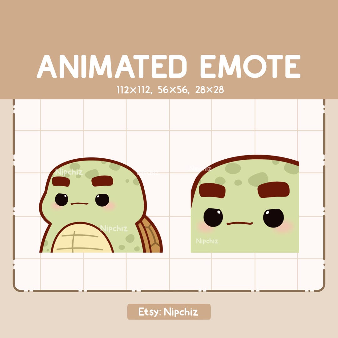 Animated Emote Chibi Turtle Lifting His Thick Fabulous Eyebrows ...