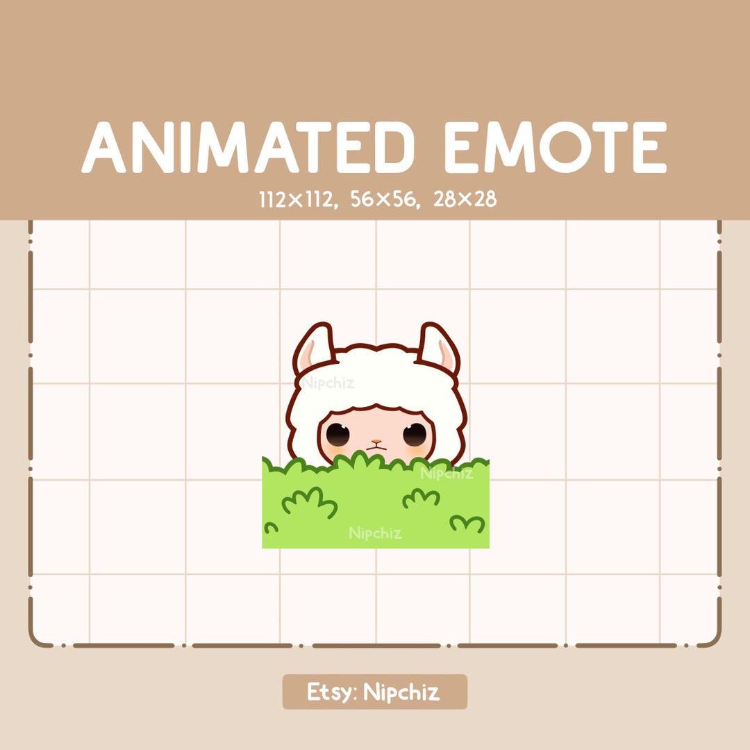 Animated Emote Hiding Llama is Appearing From the Shrub - Adorable ...