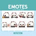 Panda Emotes / 8 Cute Panda Bundle / Emotes for Streamer Kawaii Emoji ...