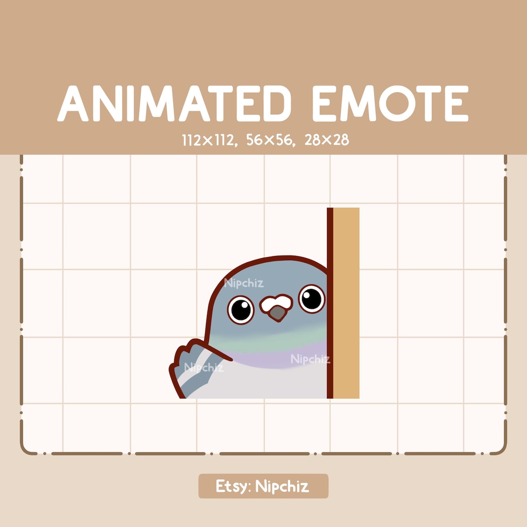 Animated Emote Pigeon is Greeting You by Waving His Hand From Behind a ...