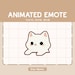 Animated Emote Adorable White Cat Slapping a Table / Ready to Use ...
