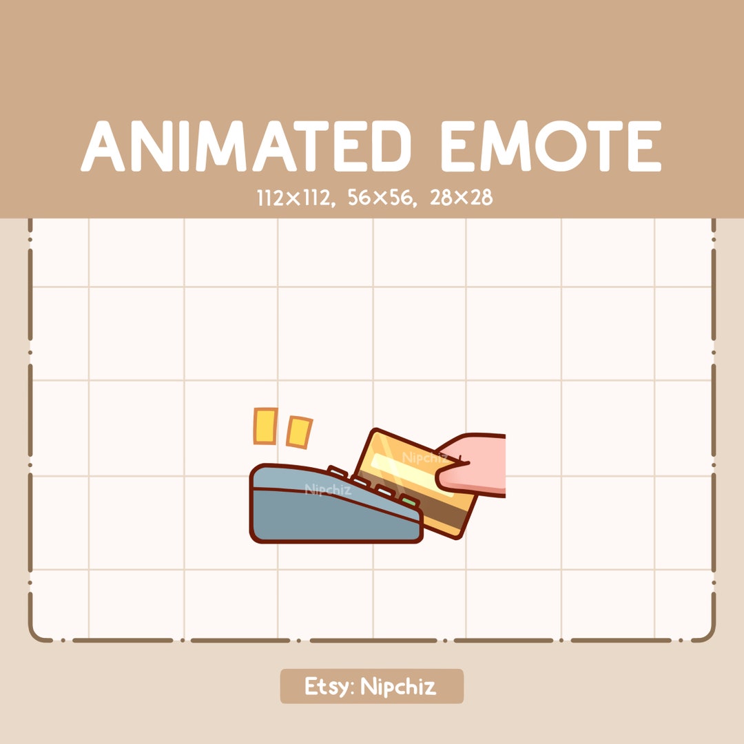 Animated Emote Cartoon Hand and Card - Emote for Streaming - Cute Emote ...