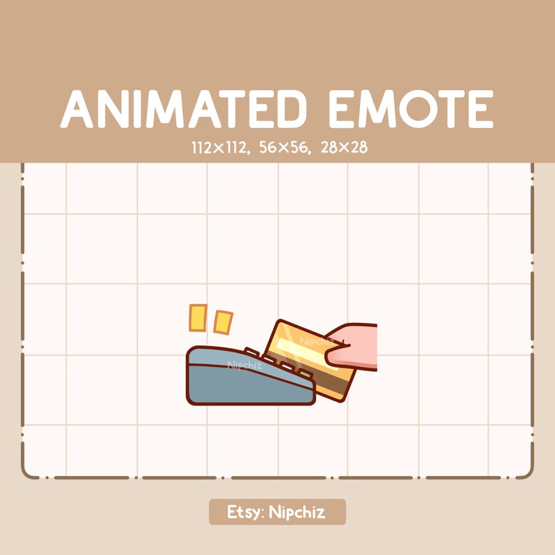 Animated Emote Cartoon Hand and Card - Emote for Streaming - Cute Emote ...