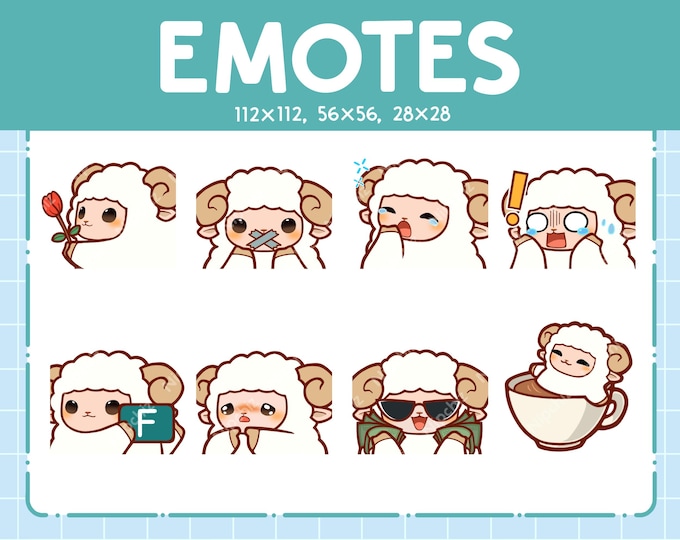 ANIMATED Sheep Emote Bundle for Twitch | Youtube Emotes | Discord ...
