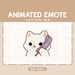 Animated Emote Chibi White Cat is Talking Through A Telephone / Emote ...