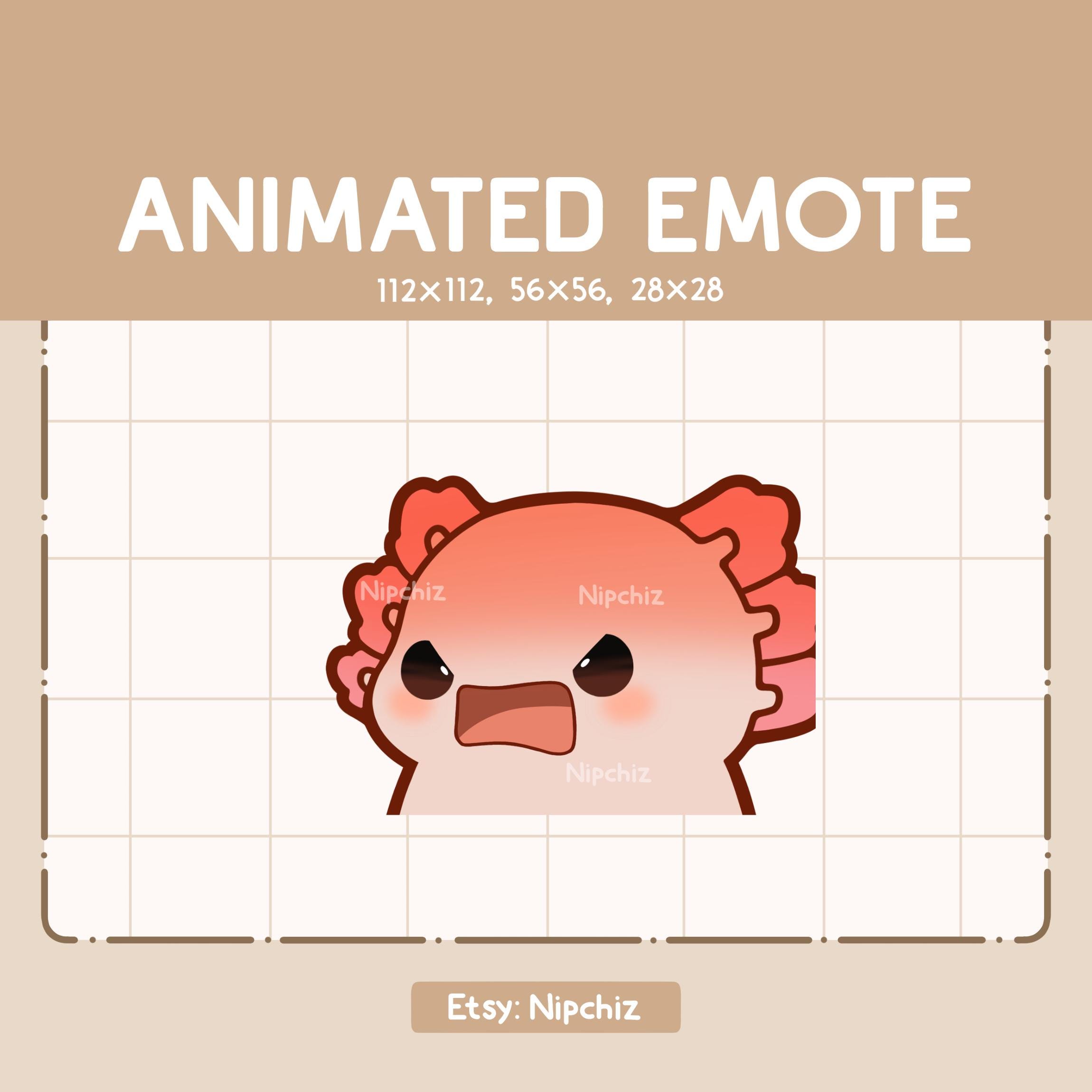 Animated Emote Angry Axolotl With a Red Face is Showing His Wrath ...