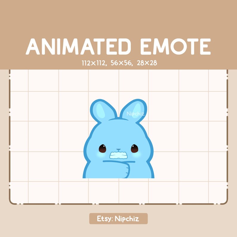 Animated Emote Cute Rabbit Feeling Cold / Emote for Streamer / Chibi ...