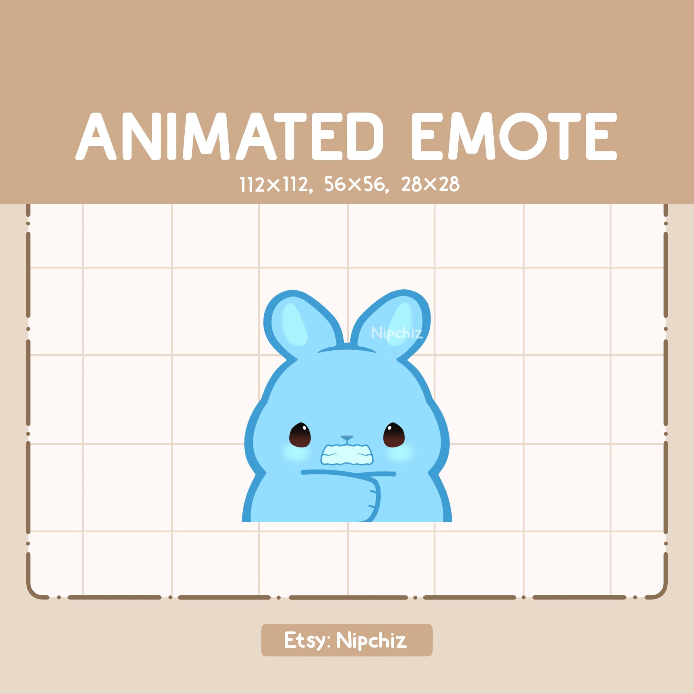 Animated Emote Cute Rabbit Feeling Cold / Emote for Streamer / Chibi ...