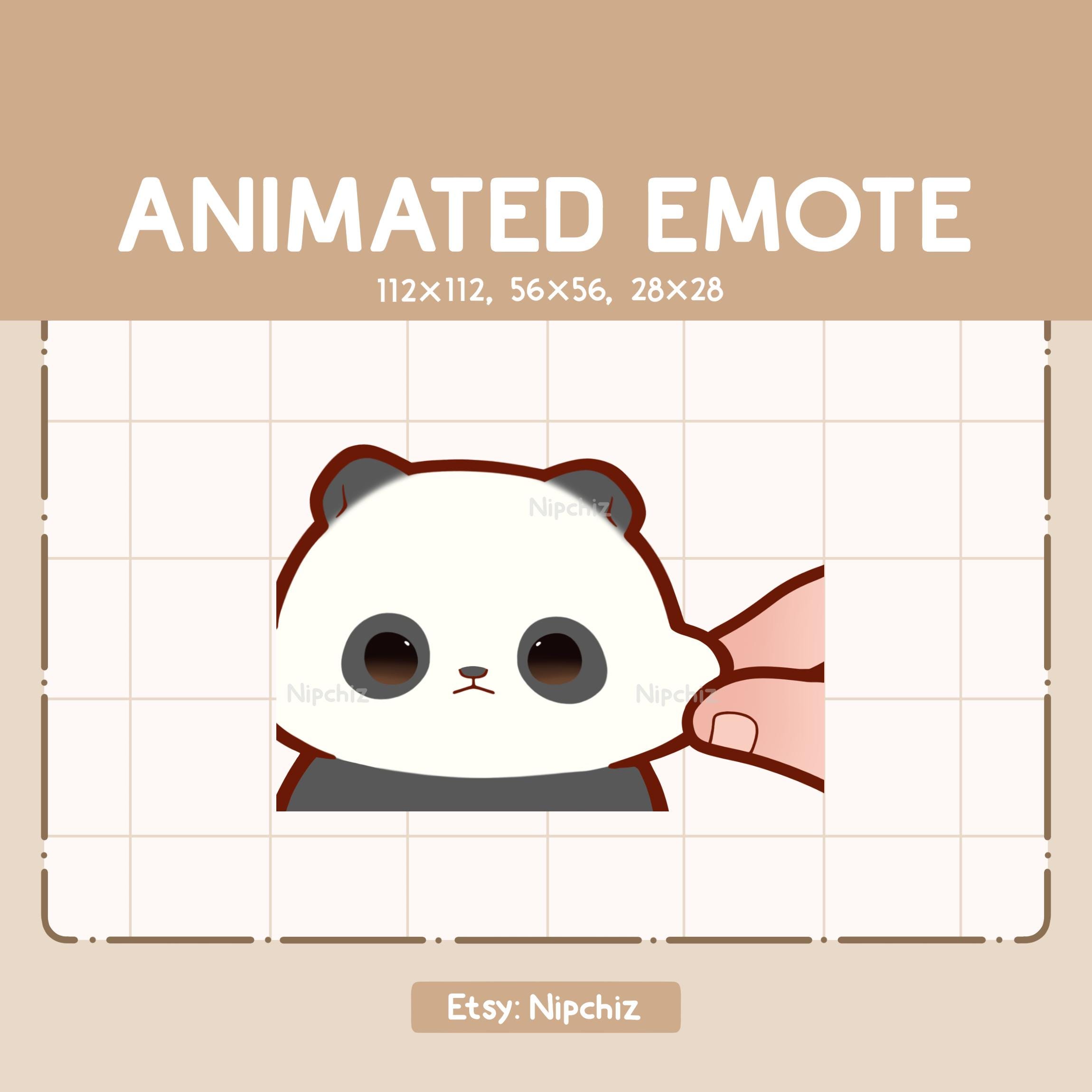 Animated Emote Panda Getting Pinched in the Cheek - Adorable Funny ...