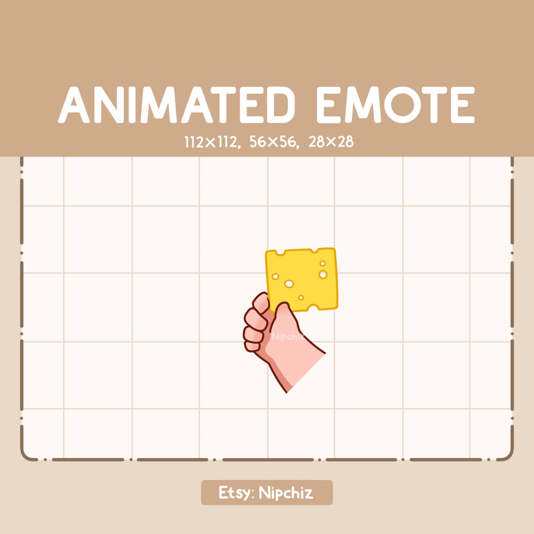 Animated Emote Someone Throwing a Cheese - Chibi Emote for Streaming - Etsy