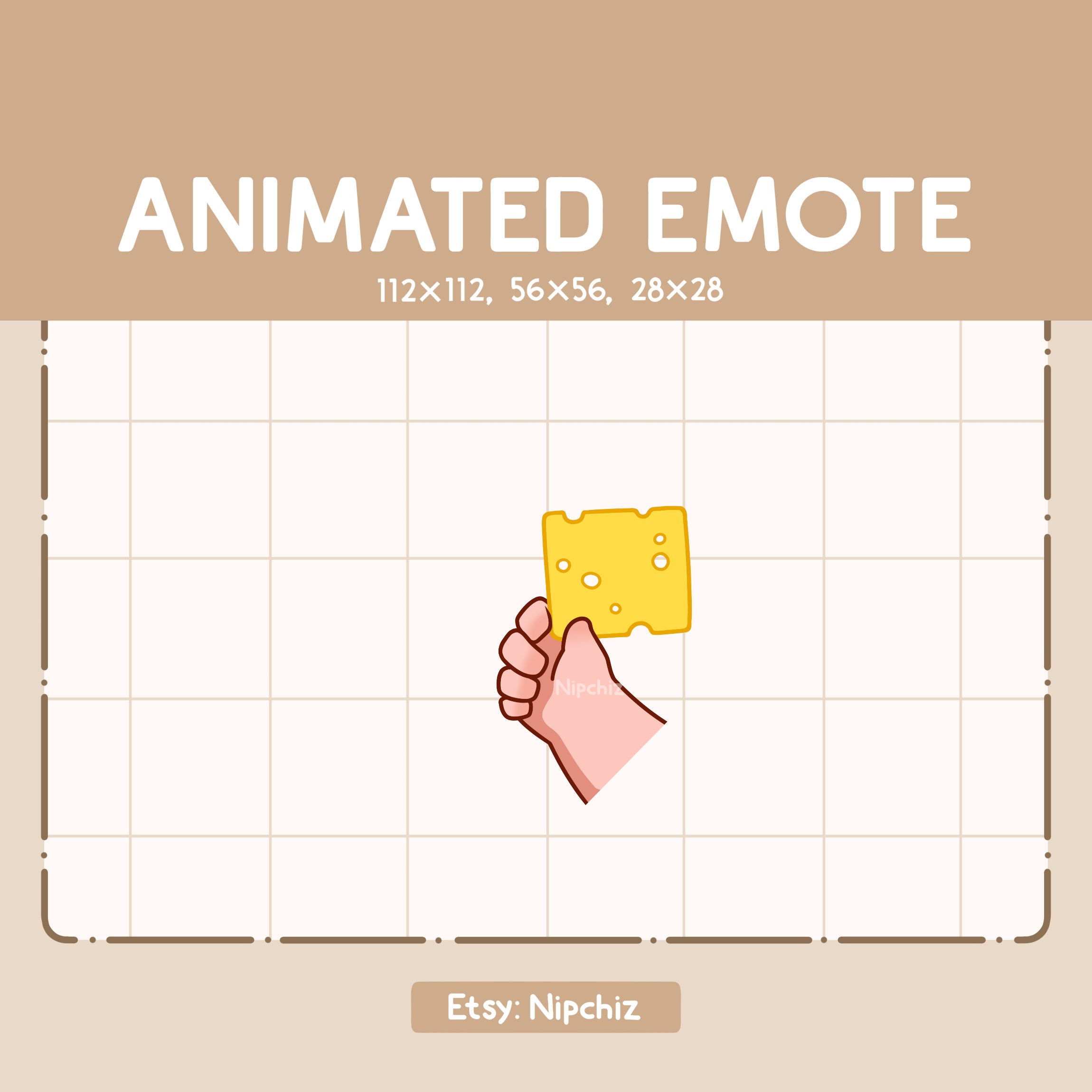 Animated Emote Someone Throwing a Cheese - Chibi Emote for Streaming - Etsy