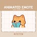 Animated Emote Adorable Orange Tabby Cat is Reading a Book / Kawaii ...