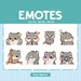 Snow Leopard Emotes 8 Cute Emotes for Streamer Chibi Snow Leopard Emoji ...
