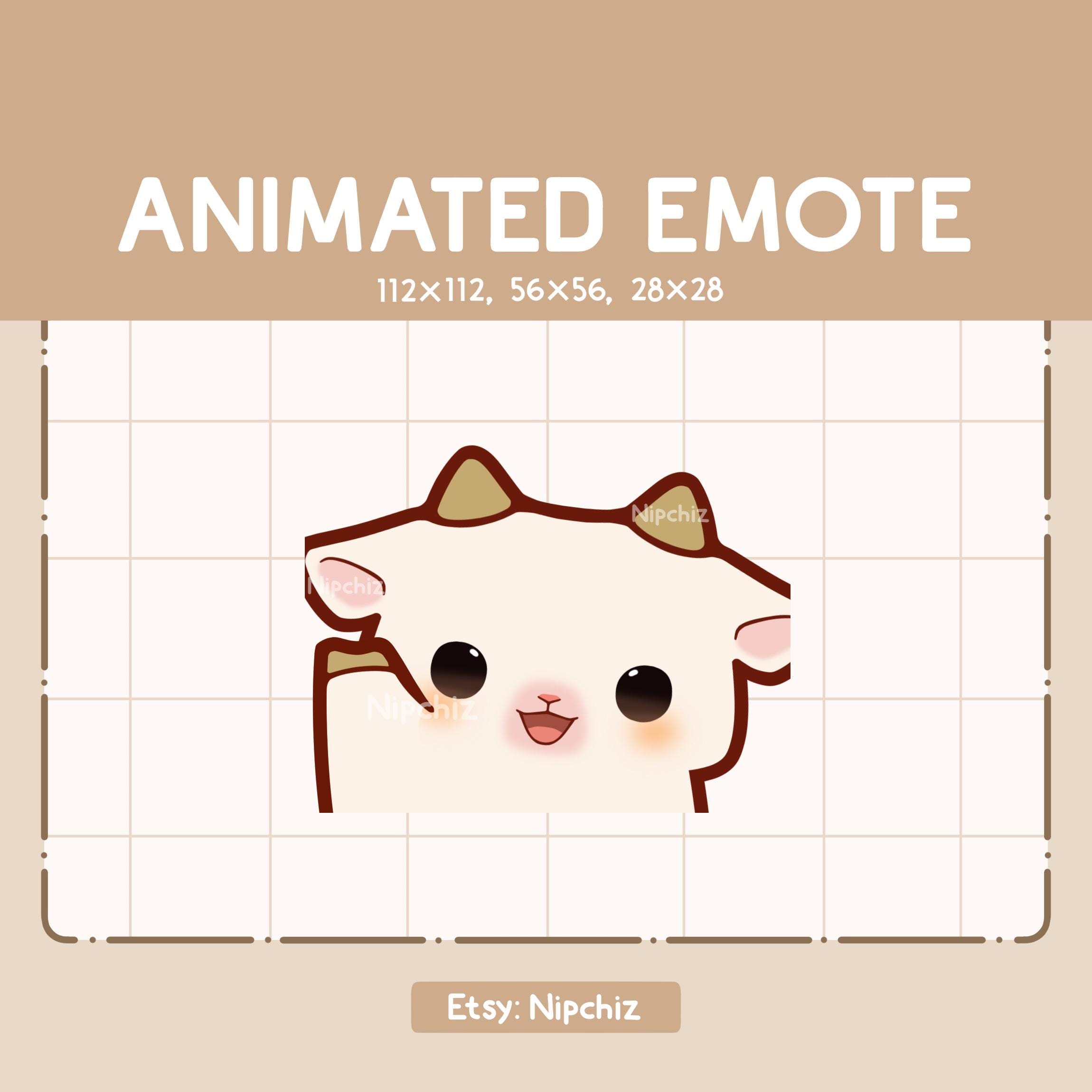Animated Emote Cute White Goat Waving Hello Emote Hi Emote Emote for ...