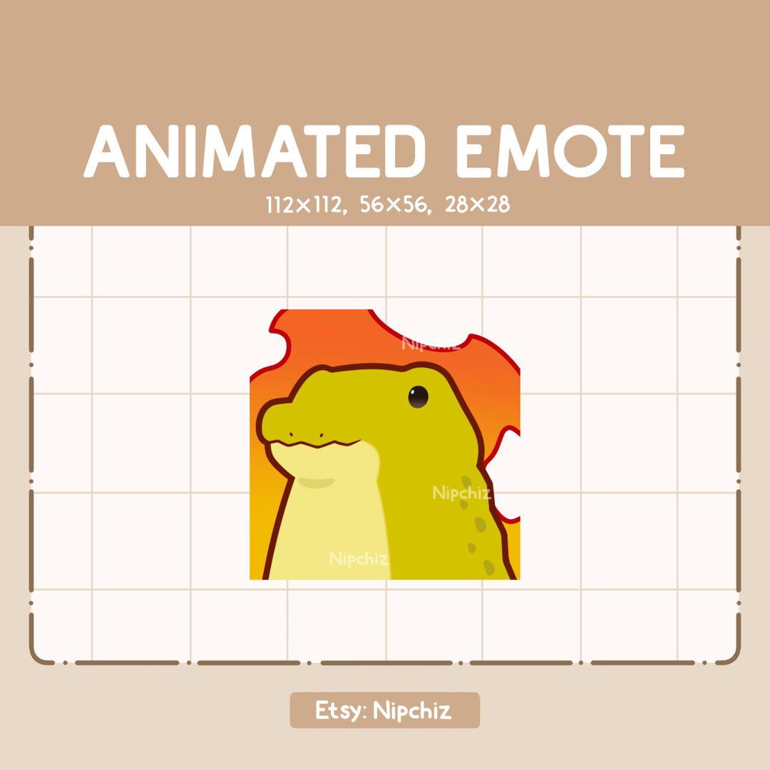 Animated Emote Chibi Relaxed and Calm Crocodile - Adorable Chibi Emote ...