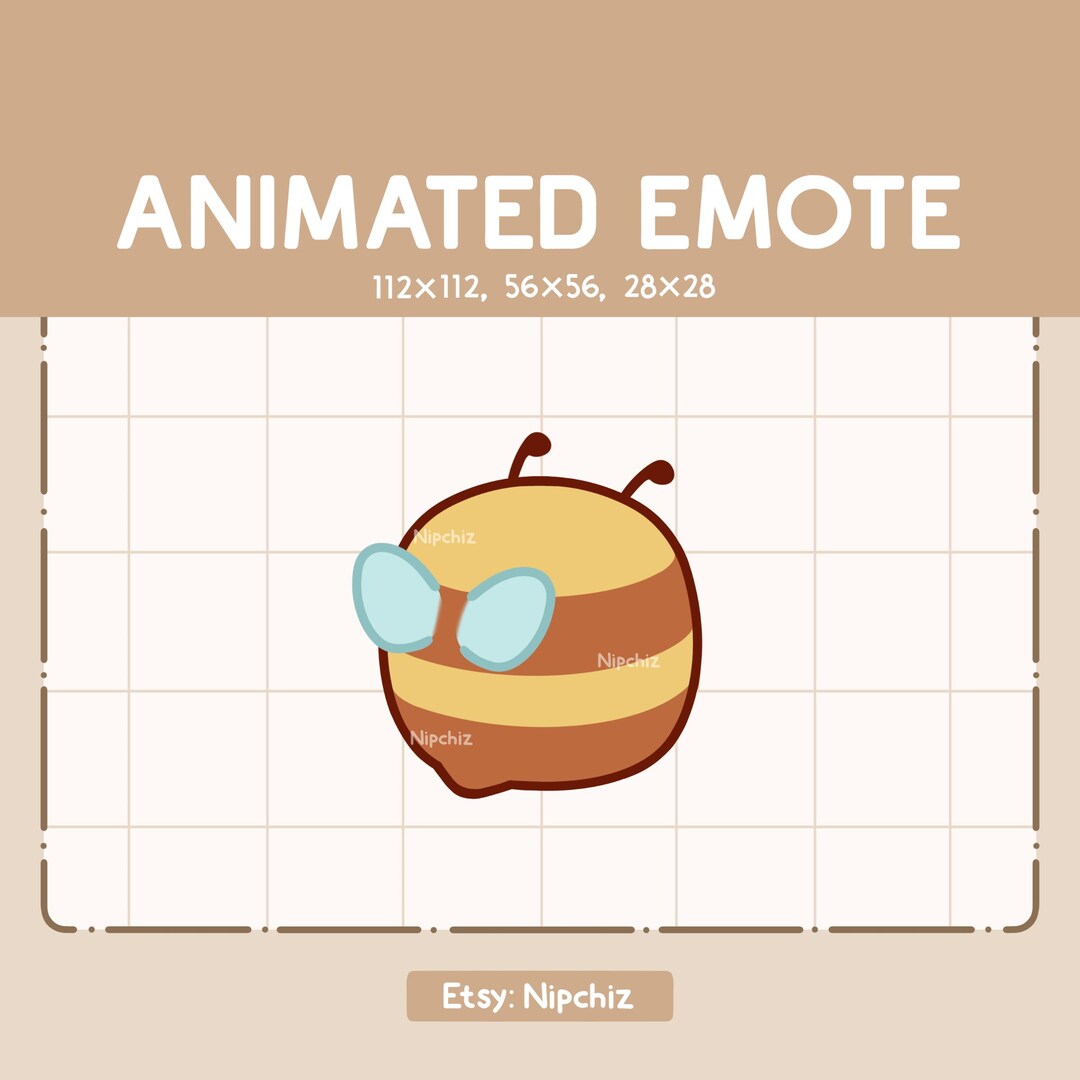 Animated Emote Cute Bee Walking Away - Cute Cartoon Emote - Ready to ...