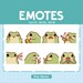 Frog Emotes / 8 Cute Frog Bundle / Emotes for Streamer Kawaii Emoji ...