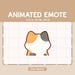 Animated Adorable Calico Cat Walking Away Emote / Kawaii Cartoon Emote ...