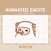 Animated Emote Cute Bored Sheep is Yawning - Cartoon Emote - Funny ...