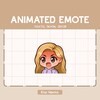 Animated Emote Cute Chick Holding Uwu Wooden Sign Adorable Emote Funny ...
