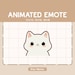 Animated Emote Chibi White Cat is Nodding His Head / Ready to Use ...