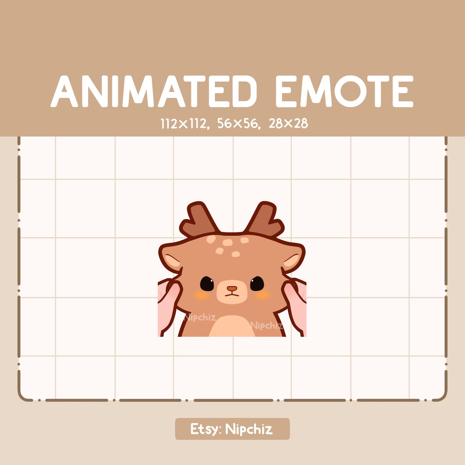 Animated Emote Chibi Hands Pinching Deer on the Cheeks / Chibi Funny ...