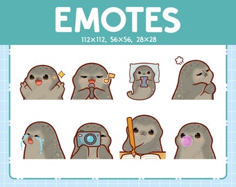 Emotes Baby Seals / 8 Cute Emotes for Streaming / Digital / - Etsy