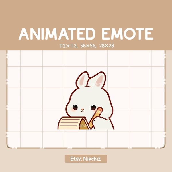 Animated Emote Cute Rabbit is Trying to Get the Attention by Ringing a ...