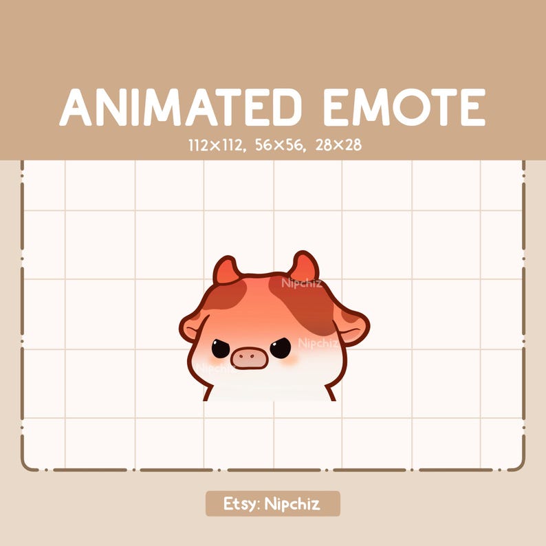 Animated Emote Angry Cow With A Red Face is Showing His Wrath ...
