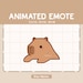 Animated Emote Adorable Cute Capybara Slapping the Table/ Emote for ...