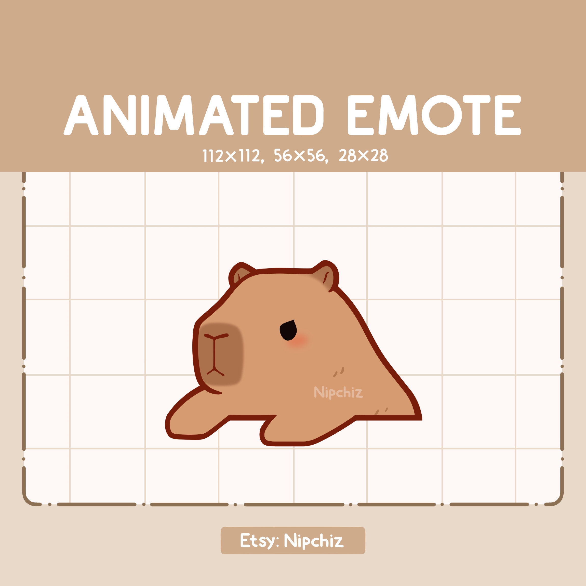 Animated Emote Adorable Cute Capybara Slapping the Table/ Emote for ...