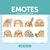 Animated Emote Chibi Frog Getting Pressed on the Head / Cute Animal ...