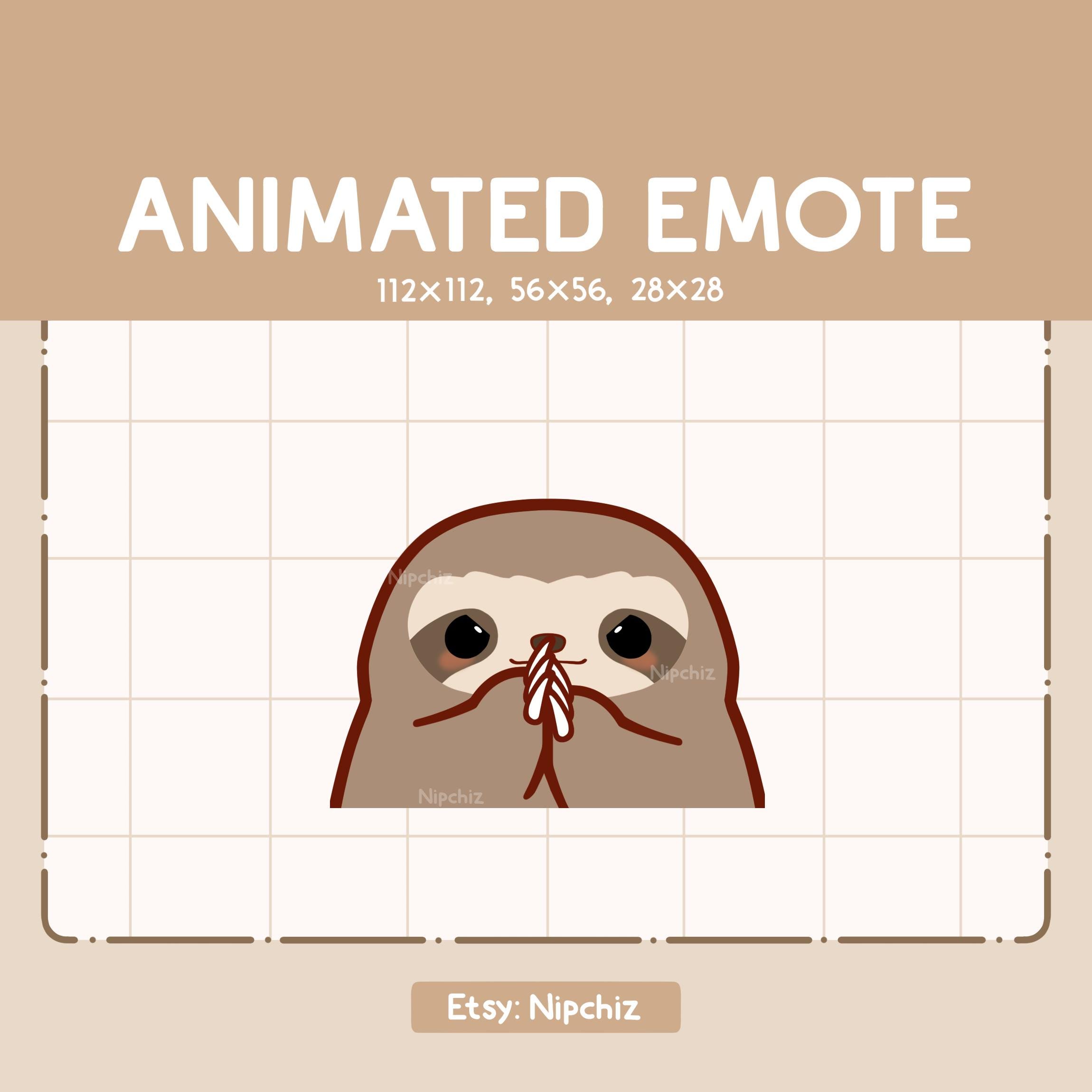 Animated Emote Cute Sloth Has a Plan With Scheming Face - Chibi Cartoon ...
