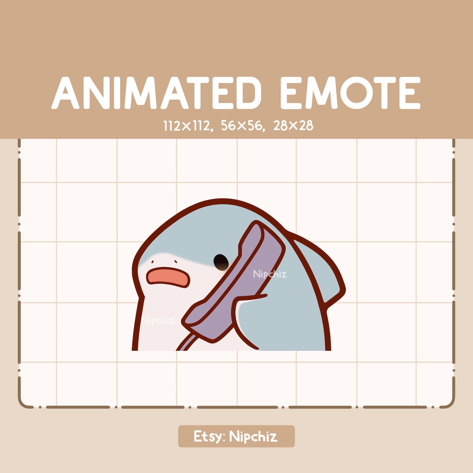 Animated Emote Shark is Talking Through A Telephone / Emote for ...