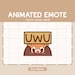 Animated Emote Cute Red Panda Holding Uwu Wooden Sign - Cute Funny ...