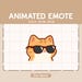 Animated Emote Cute White Cat is Hiding and Revealing His Face With His ...