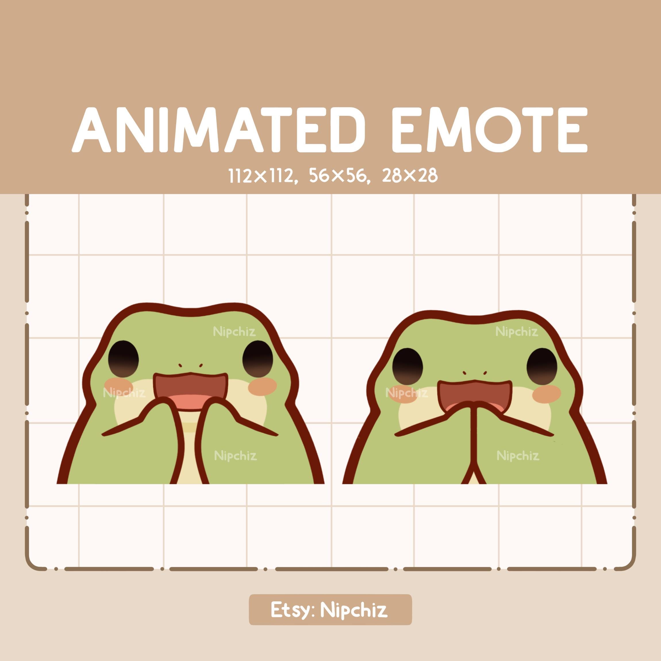 Animated Emote Cute Frog is Clapping His Hand - Chibi Cartoon Emote ...